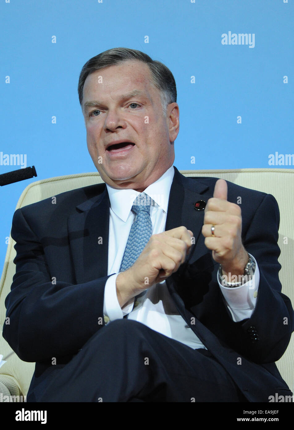 Beijing, China. 10th Nov, 2014. Greg Boyce, Chairman and CEO of Peabody ...