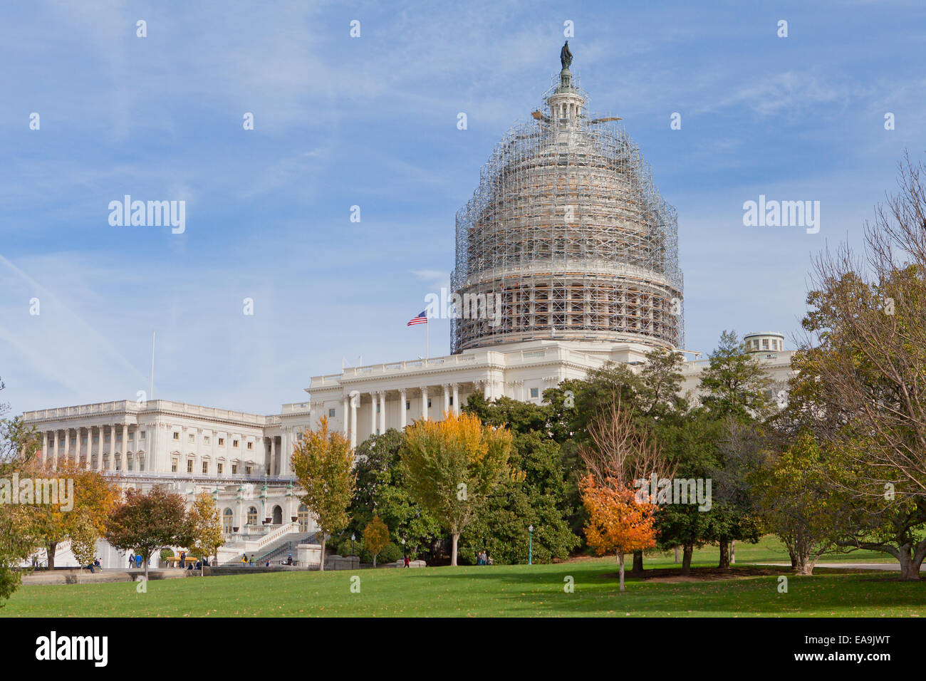 US Capitol Dome under restoration project - Washington, DC USA Stock ...