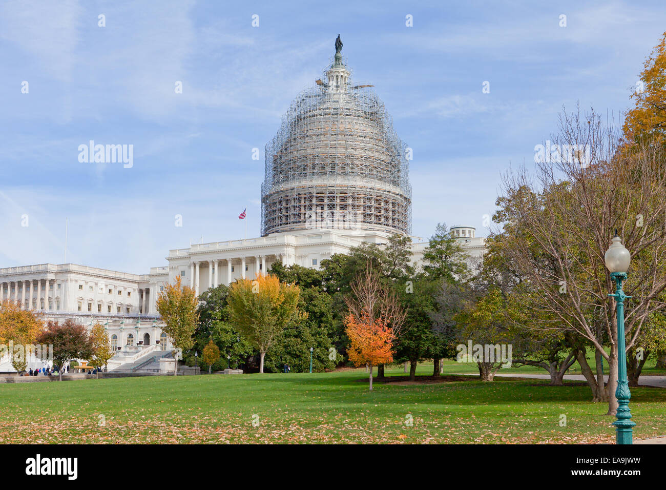 US Capitol Dome under restoration project - Washington, DC USA Stock ...