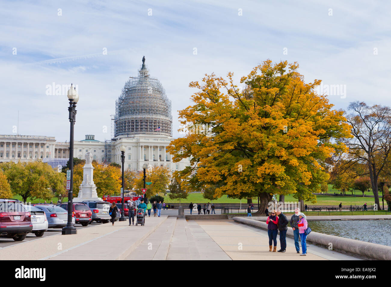 US Capitol Dome under restoration project - Washington, DC USA Stock ...