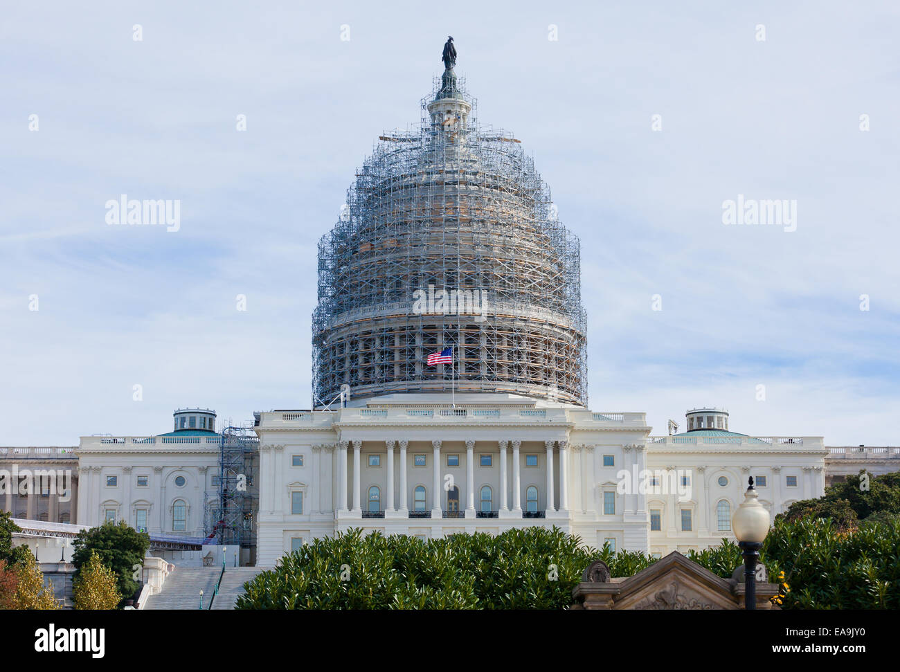 US Capitol Dome under restoration project - Washington, DC USA Stock ...