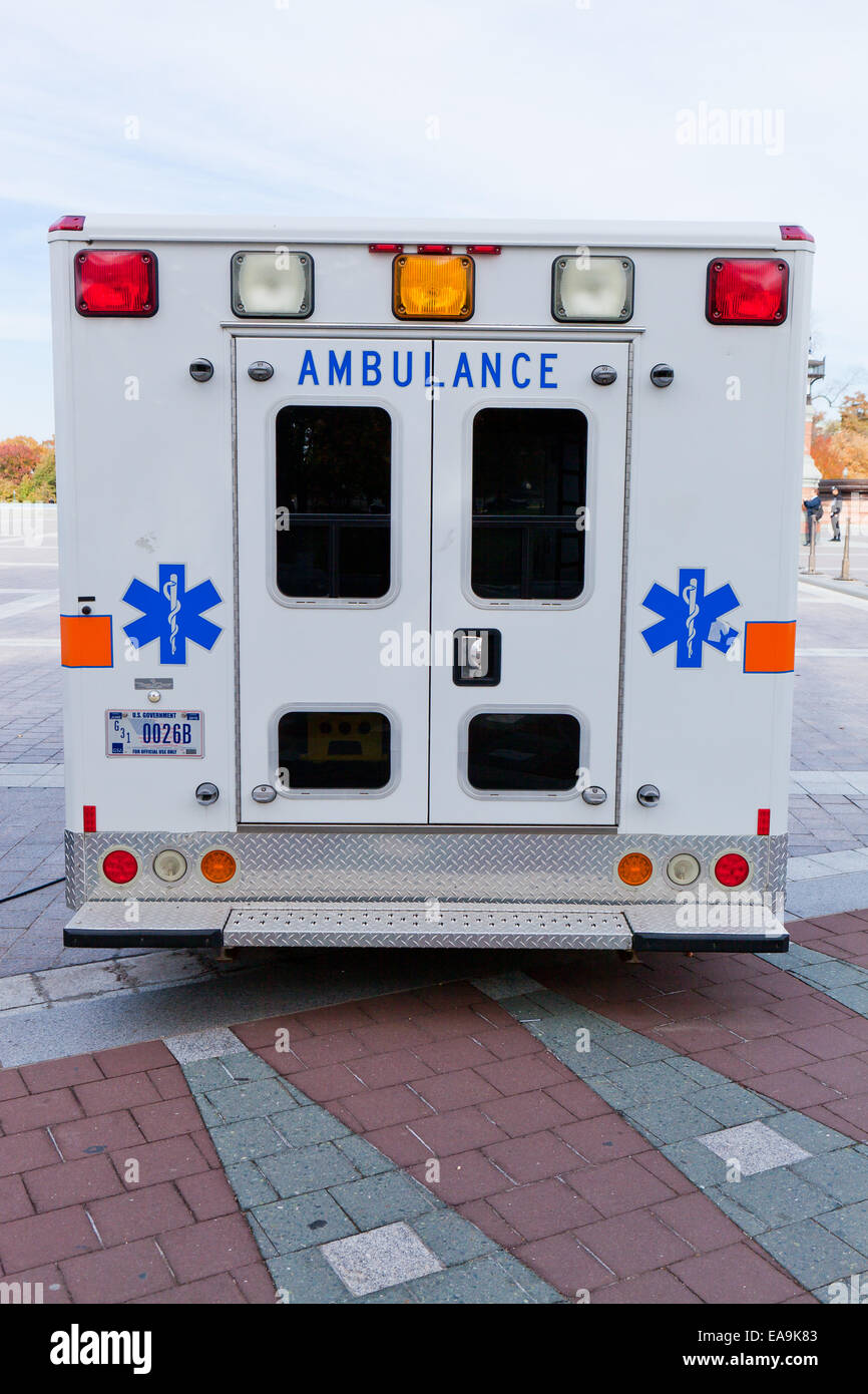Rear view of ambulance hi-res stock photography and images - Alamy