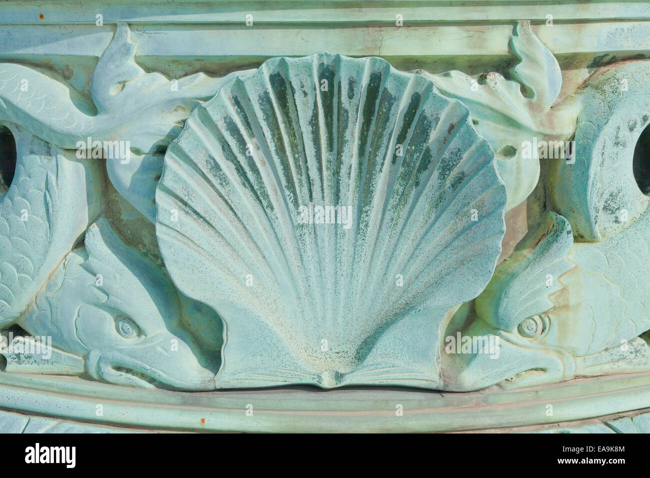 Ancient greek theme scallop shell sculpture hi-res stock photography ...