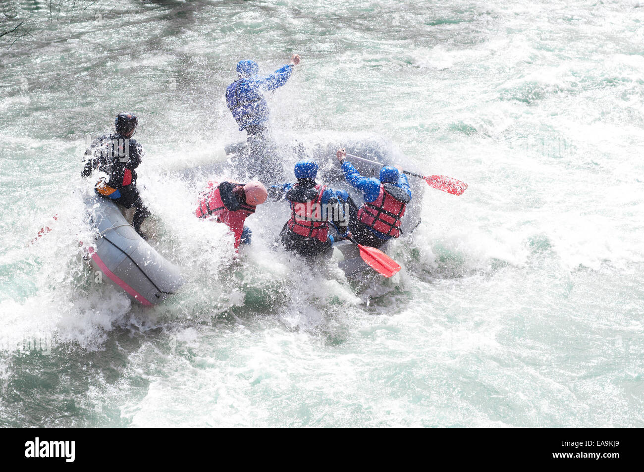 Rafting as extreme and fun sport Stock Photo - Alamy