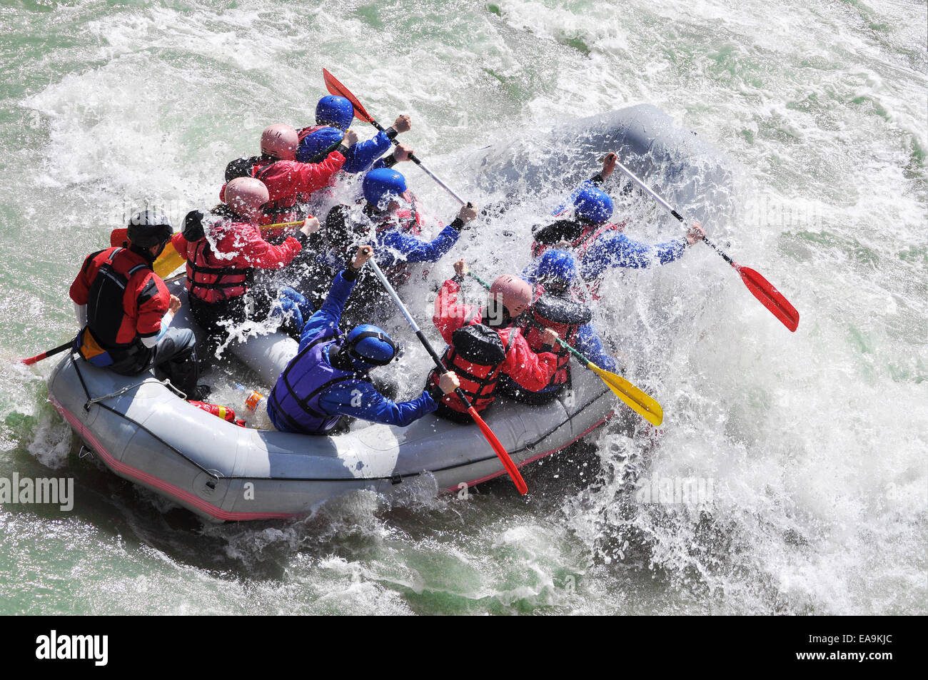 Rafting as extreme and fun sport Stock Photo - Alamy