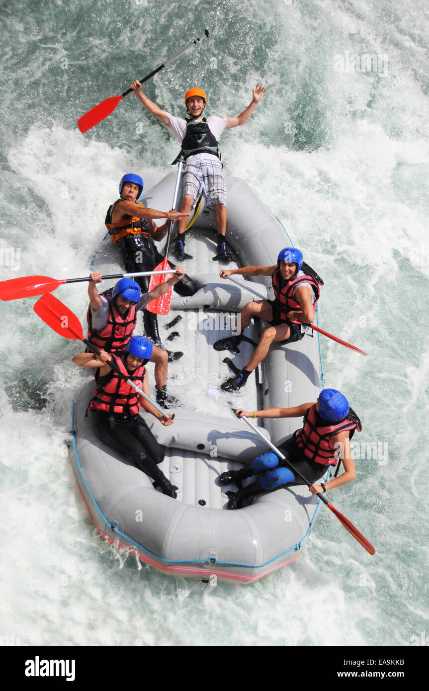 Rafting as extreme and fun sport Stock Photo - Alamy
