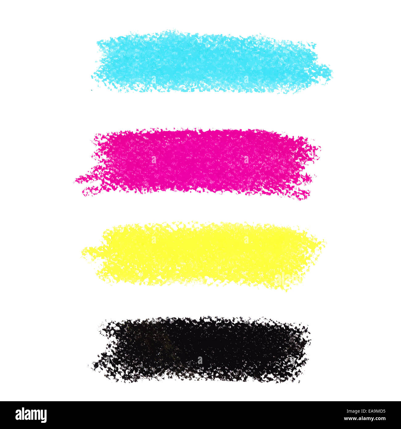 Cmyk colors vector pastel crayon stains hi-res stock photography and ...