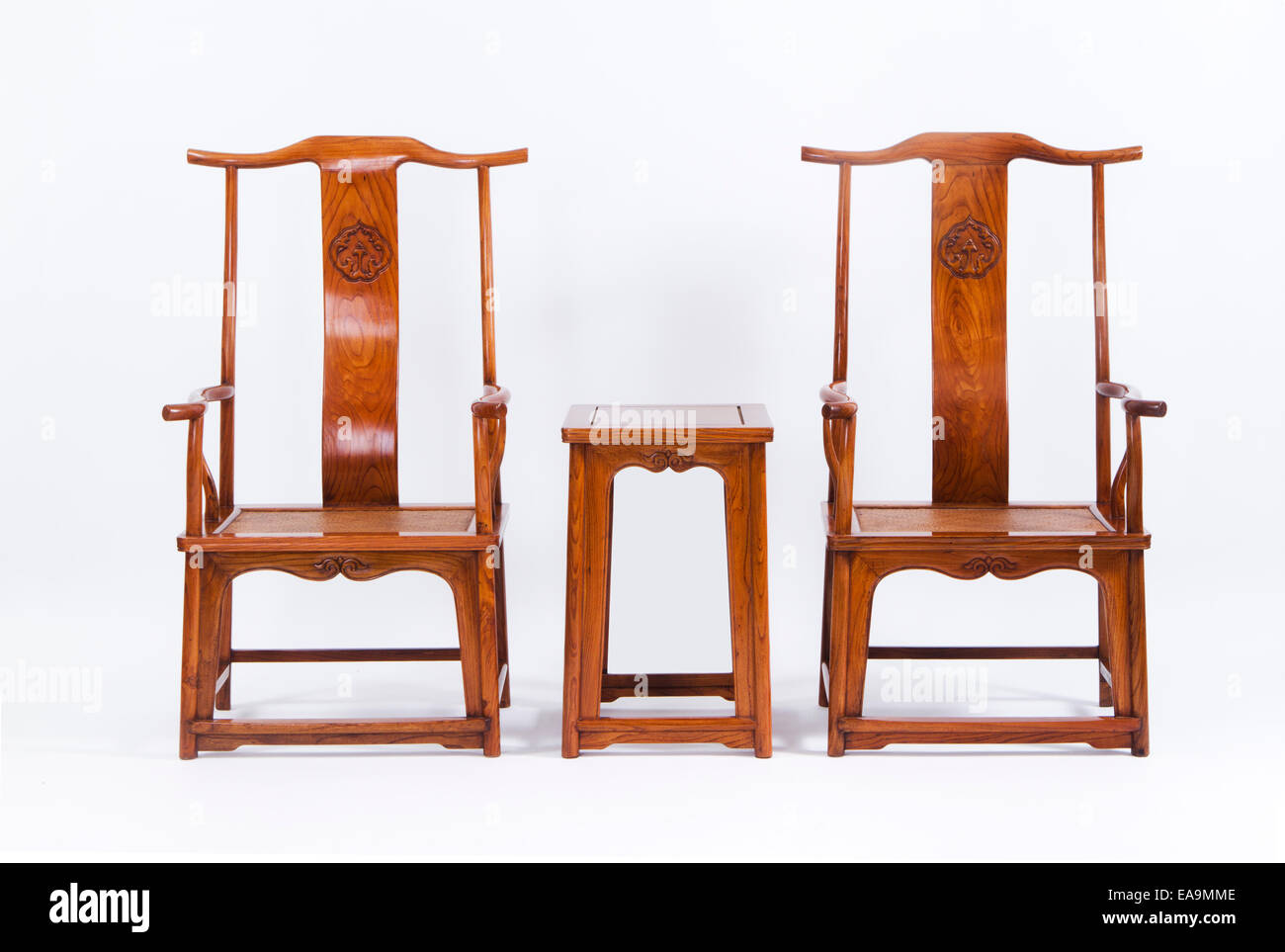 Chinese chair and tea table Stock Photo - Alamy