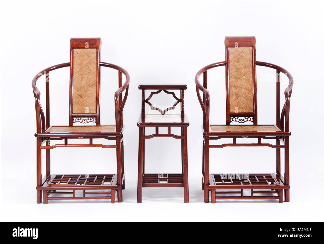Chinese chair and tea table Stock Photo - Alamy