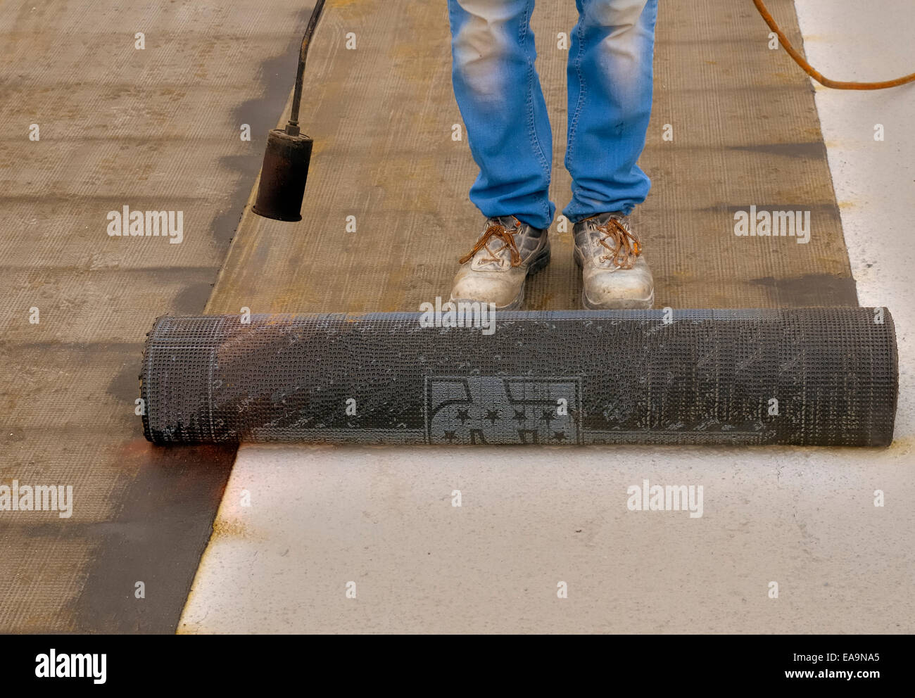 Bitumen torch hi-res stock photography and images - Alamy