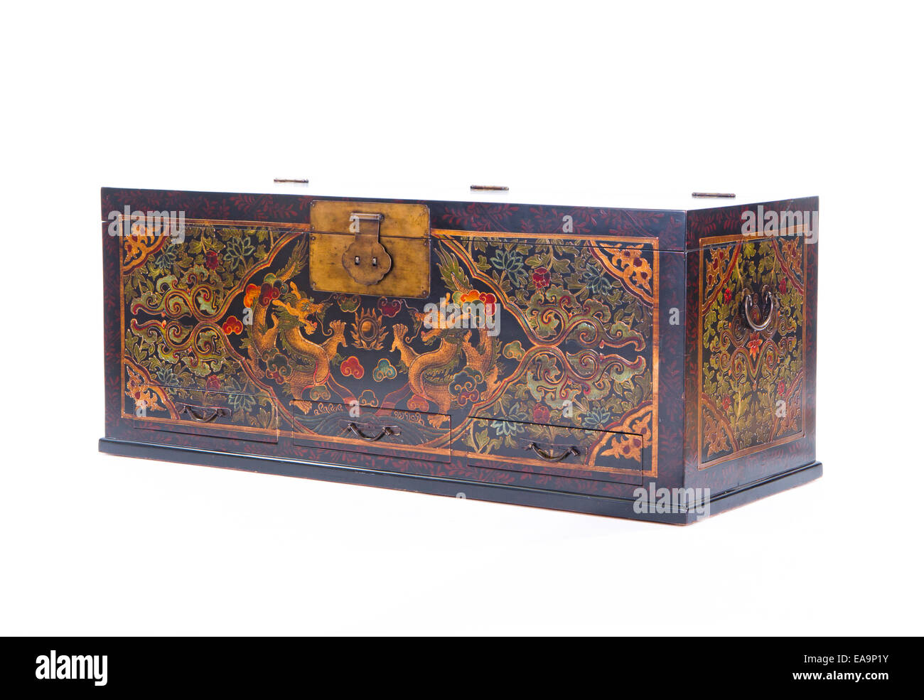 Antique Chinese chest Stock Photo - Alamy