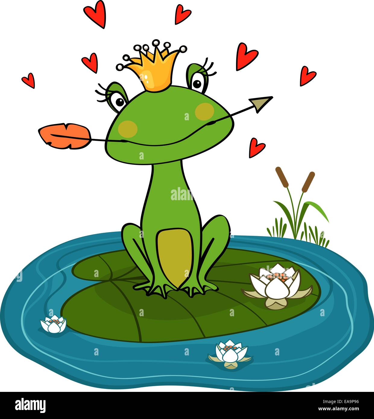 The princess and the frog illustration Stock Vector Images - Alamy