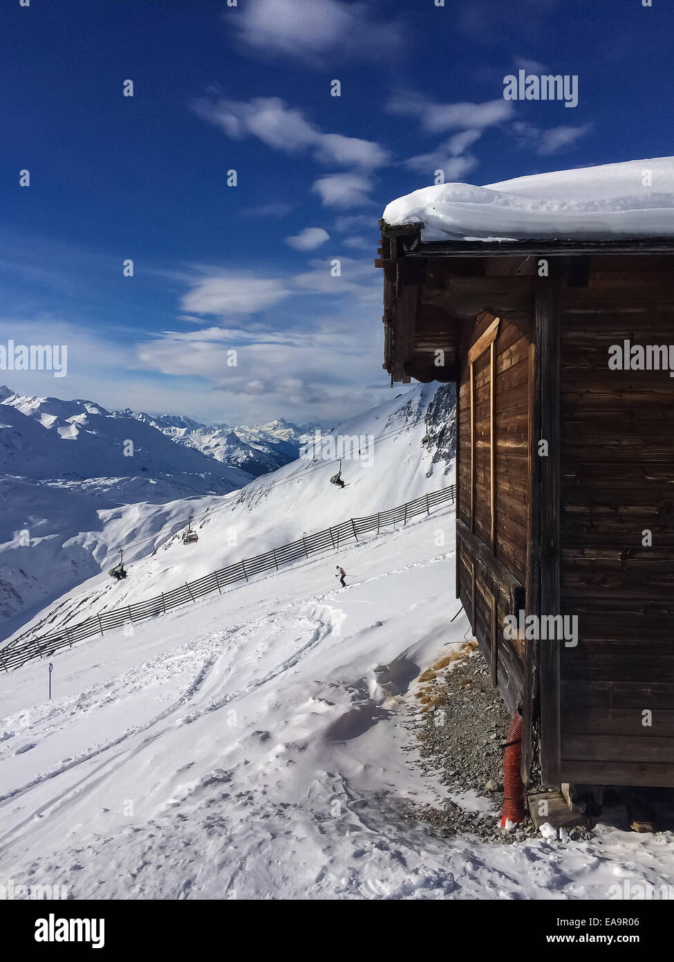 Very steep slope in the St.Christoph in Austria Stock Photo - Alamy