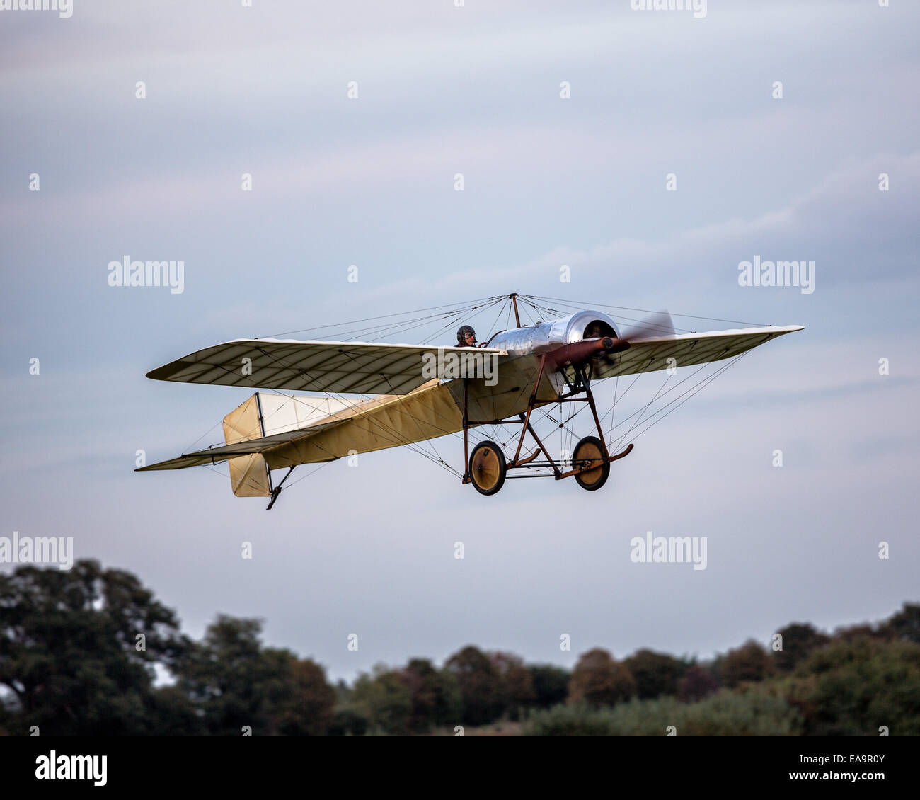 The original 1910 Blackburn monoplane aircraft flying at Old Warden ...