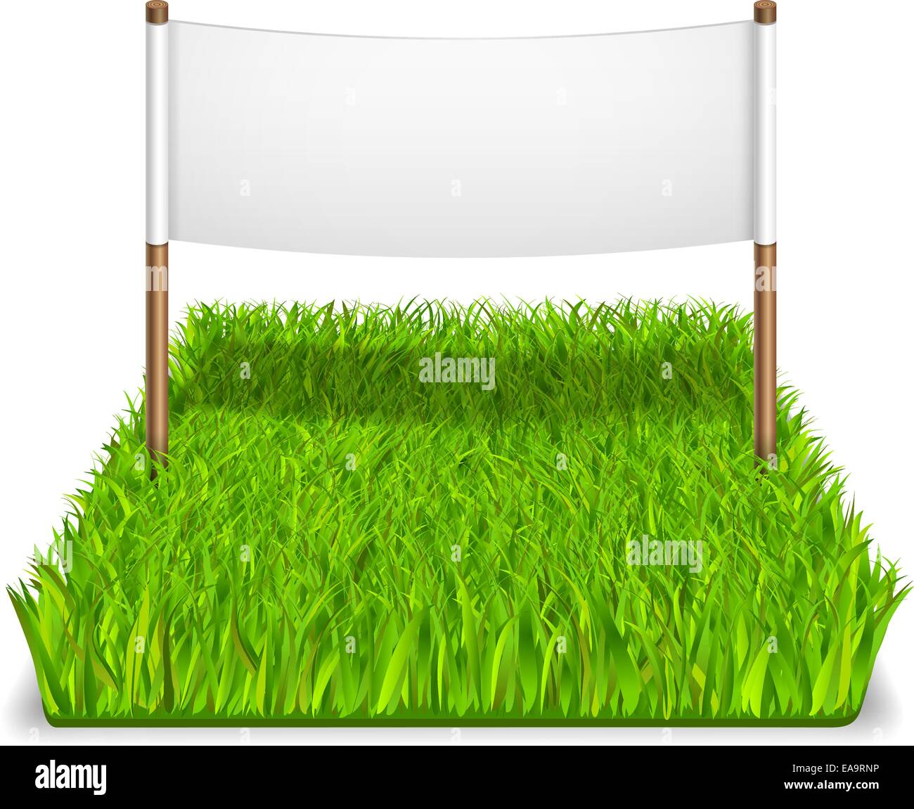 Green grass sign realistic isolated vector illustration Stock Vector ...