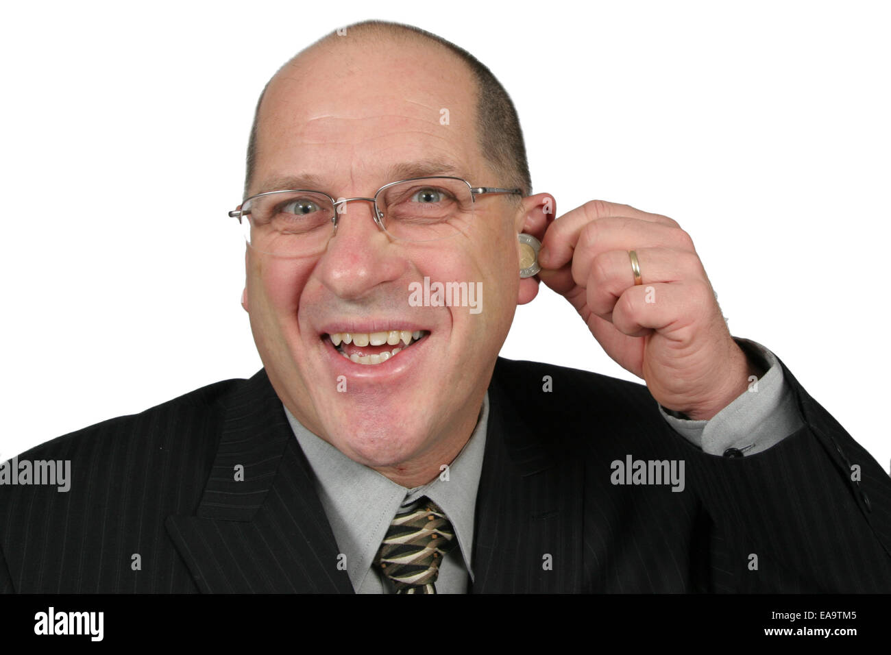 Man with coin for a head hi-res stock photography and images - Alamy