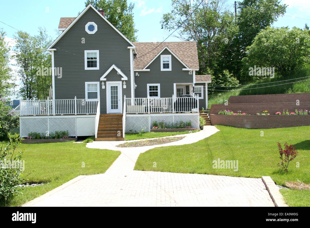 A Modern Home in a Rural Area Stock Photo - Alamy