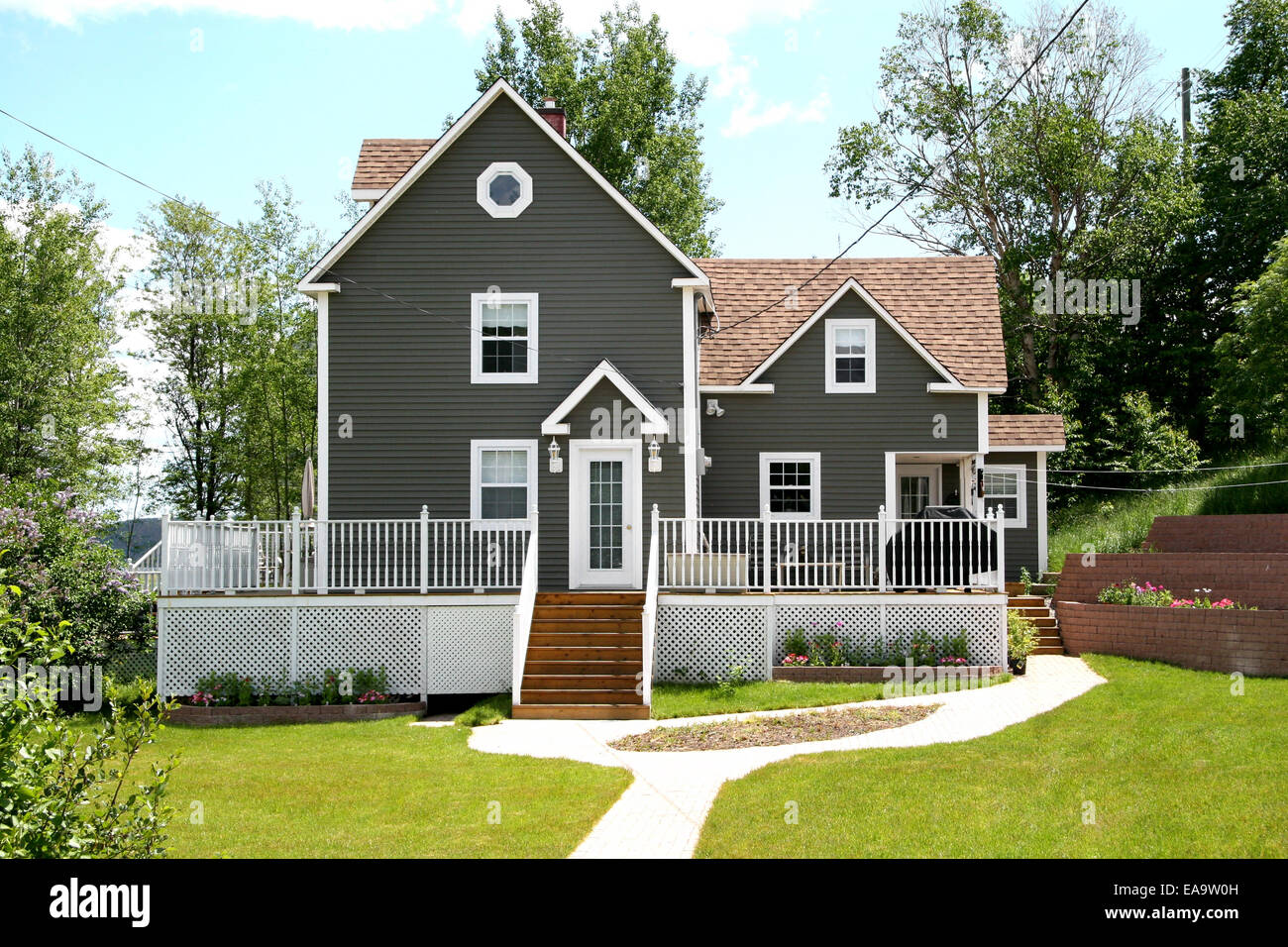 A Modern Home in a Rural Area Stock Photo - Alamy