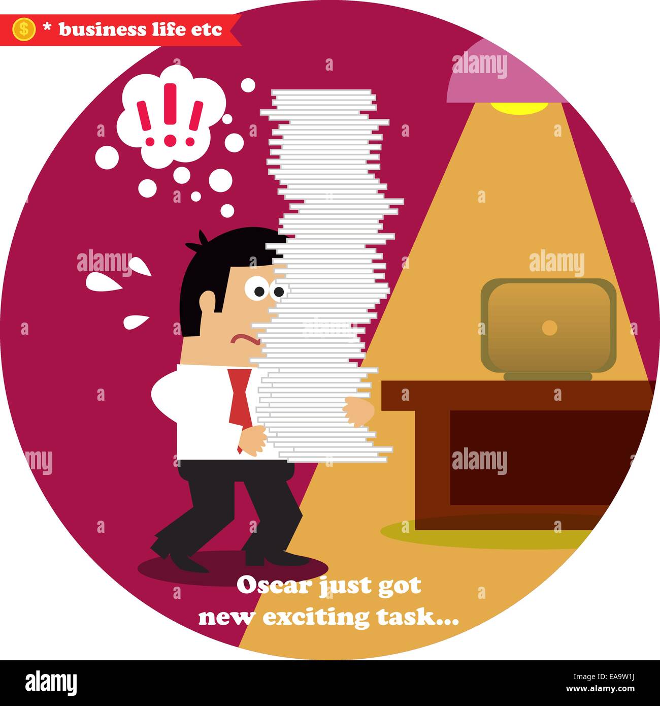 Making a project presentation report vector illustration Stock Vector ...