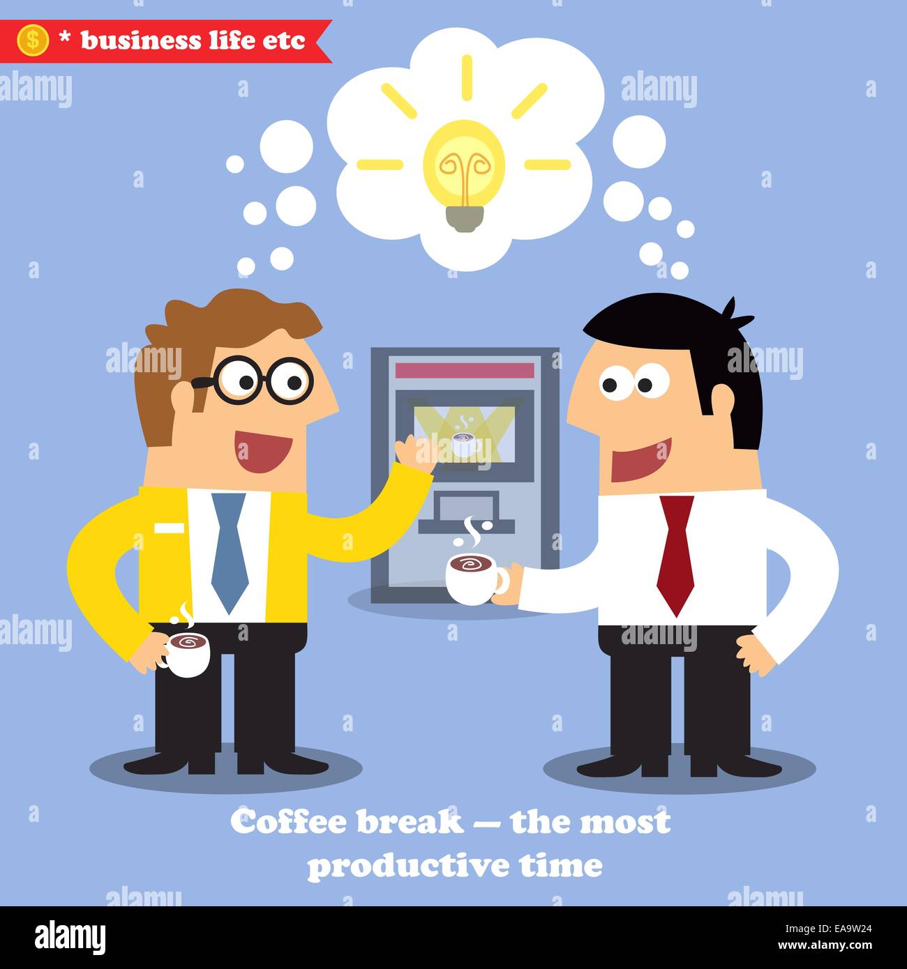 Coffee break for collaboration and idea sharing vector illustration ...