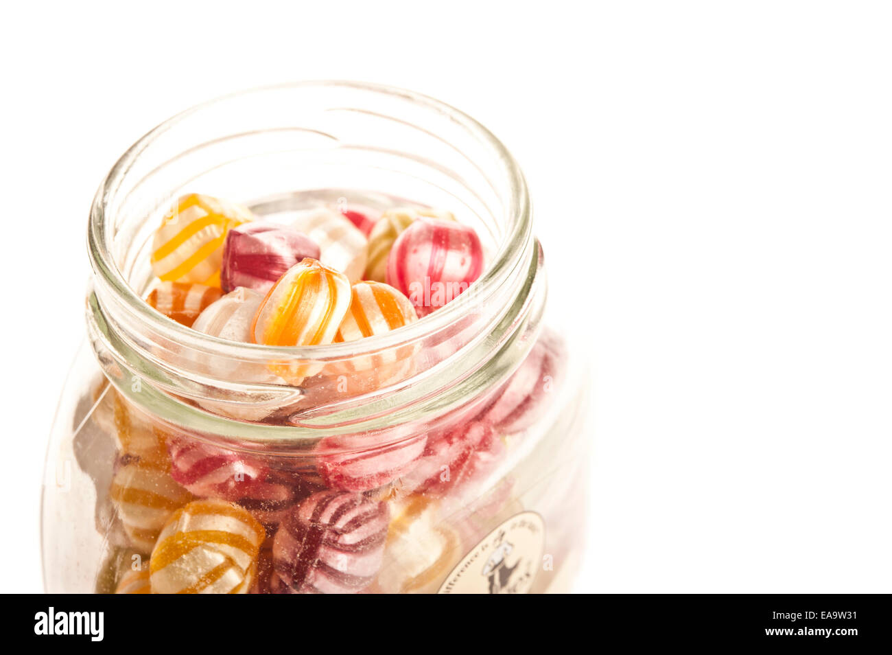 jar of fruit candies Mrs. Bridges Stock Photo - Alamy