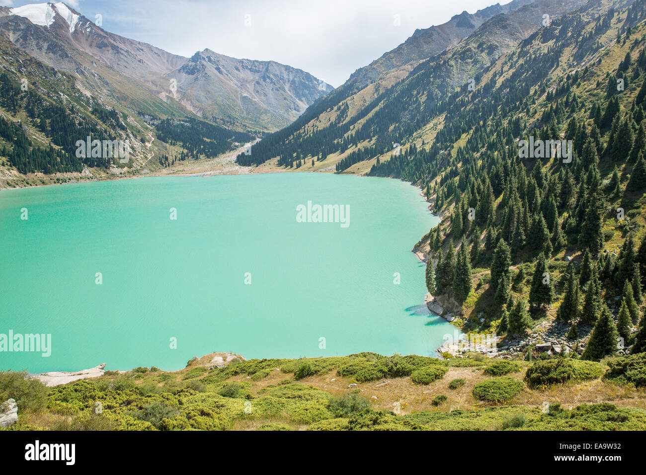 Spectacular scenic Big Almaty Lake ,Tien Shan Mountains in Almaty ...