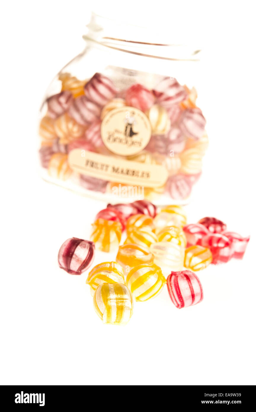 jar of fruit candies Mrs. Bridges Stock Photo - Alamy