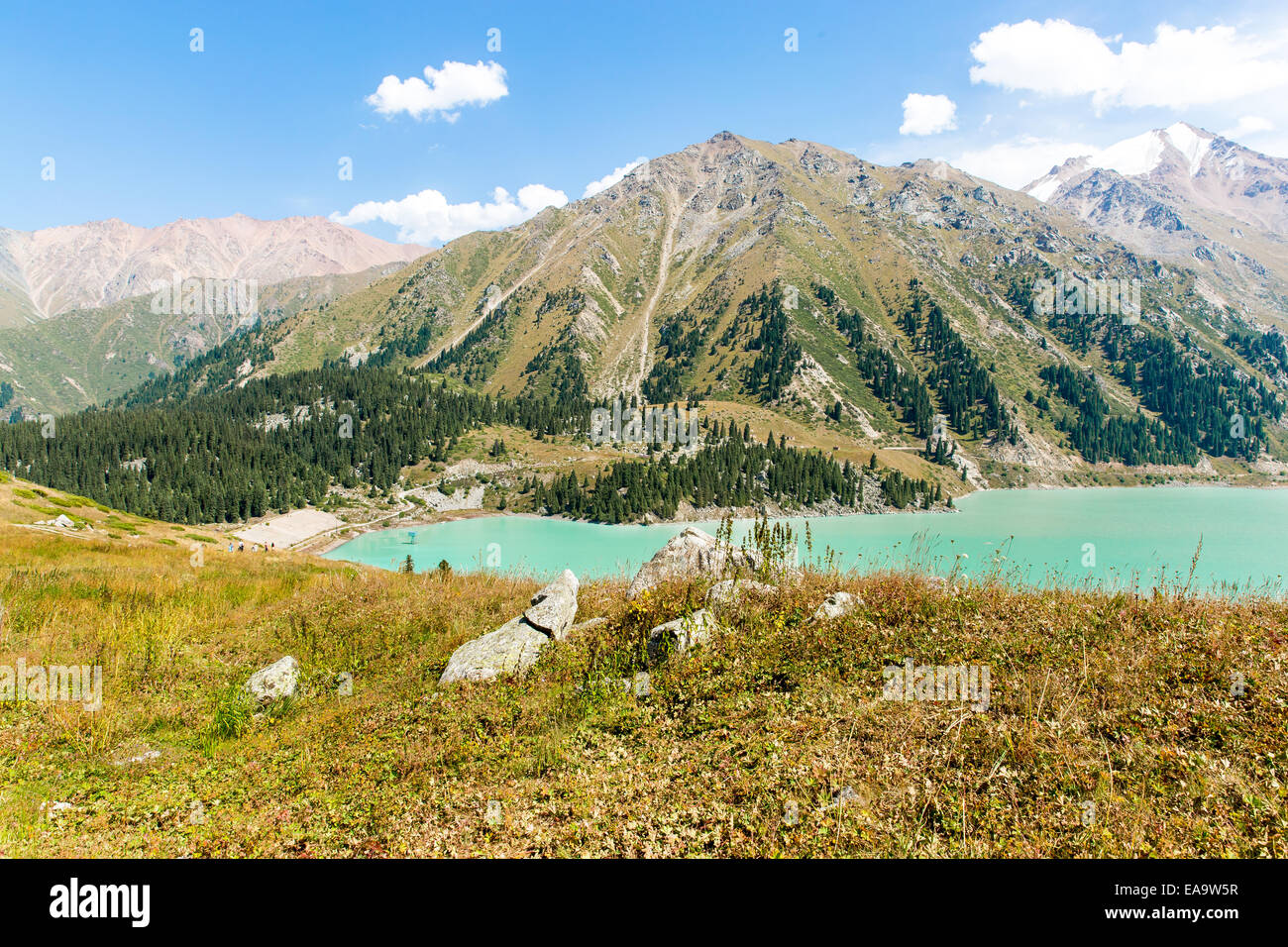Spectacular scenic Big Almaty Lake ,Tien Shan Mountains in Almaty ...