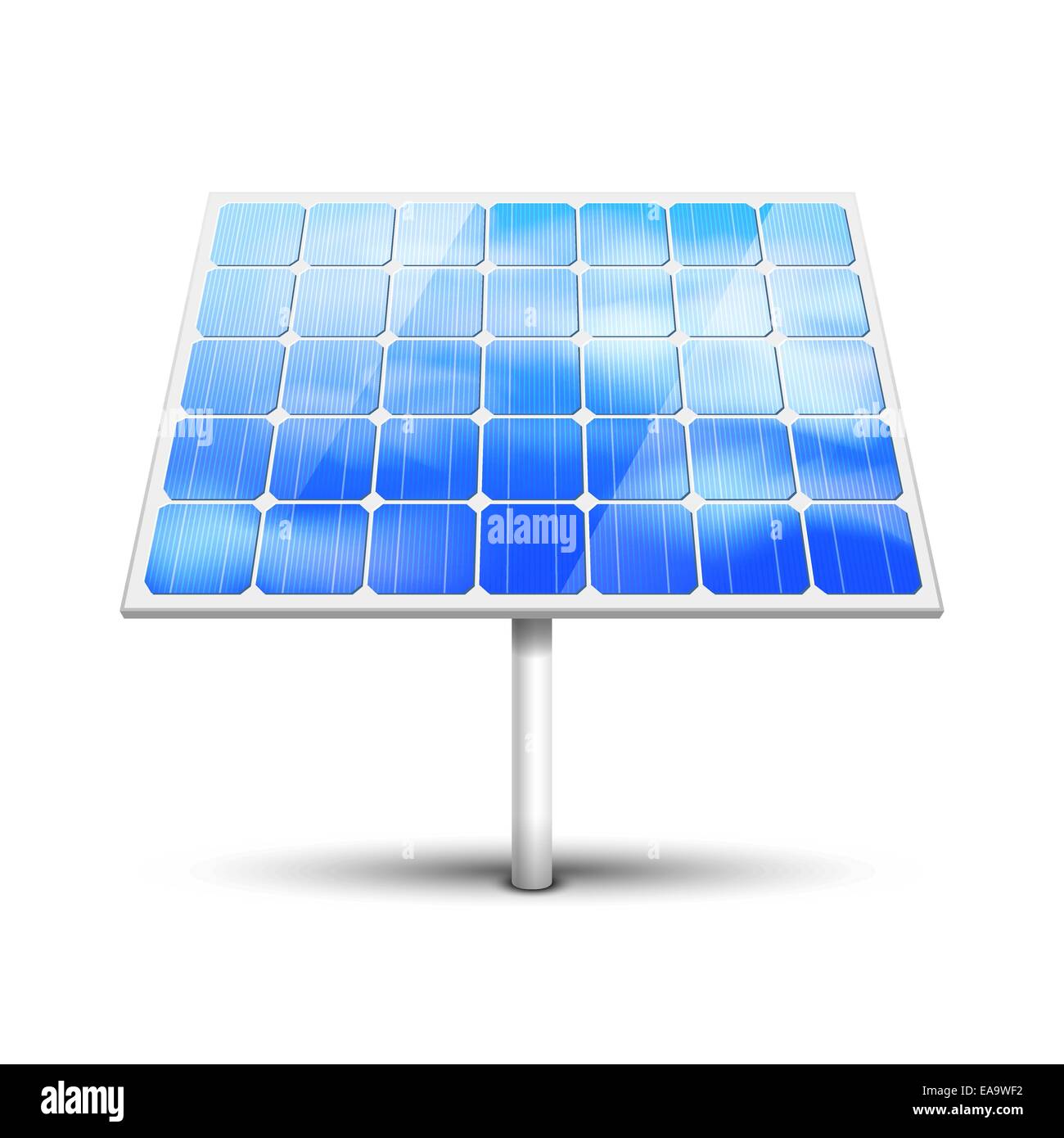 Solar panel vector illustration isolated on white Stock Vector Image ...