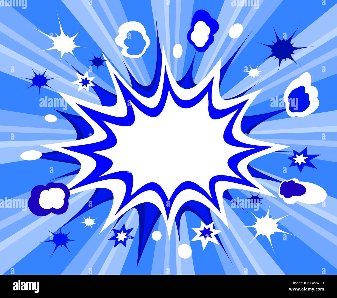 Burst comic background, comic style vector illustration Stock Vector ...
