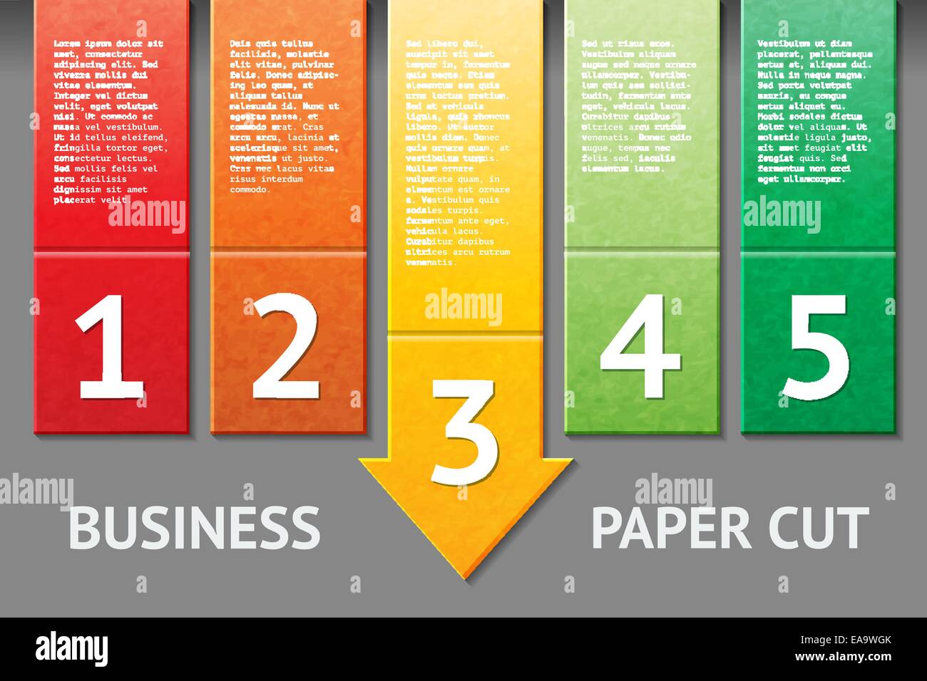 Business paper options cut template vector illustration Stock Vector ...