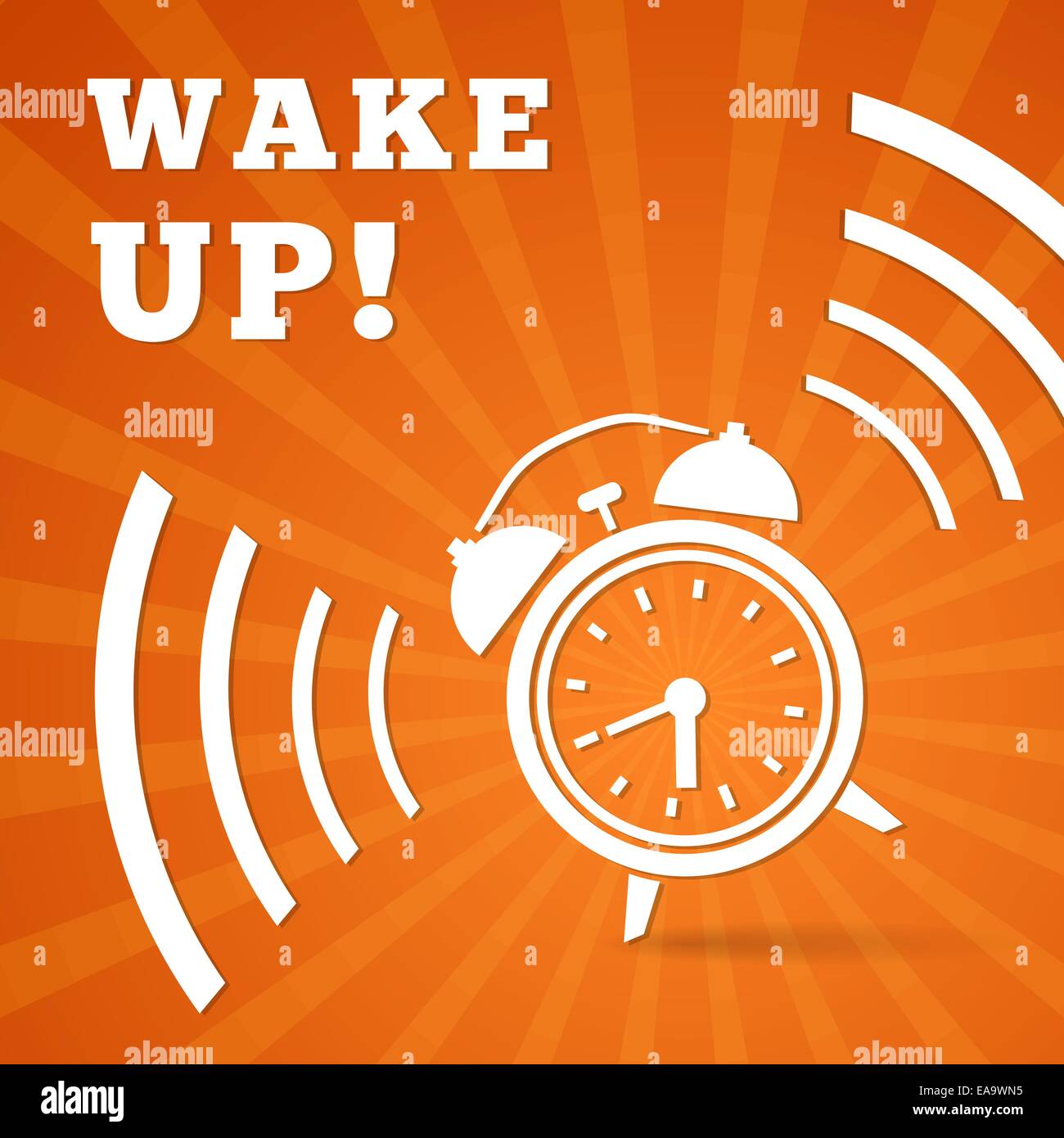 Wake up alarm poster background vector illustration Stock Vector Image ...