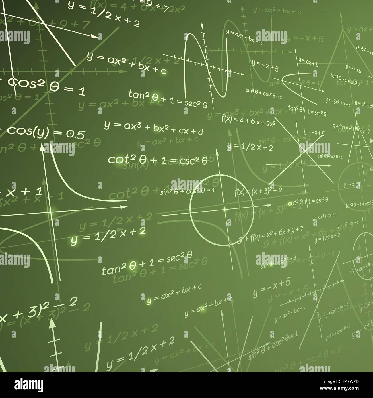 Mathematics chalk board science background vector illustration Stock ...