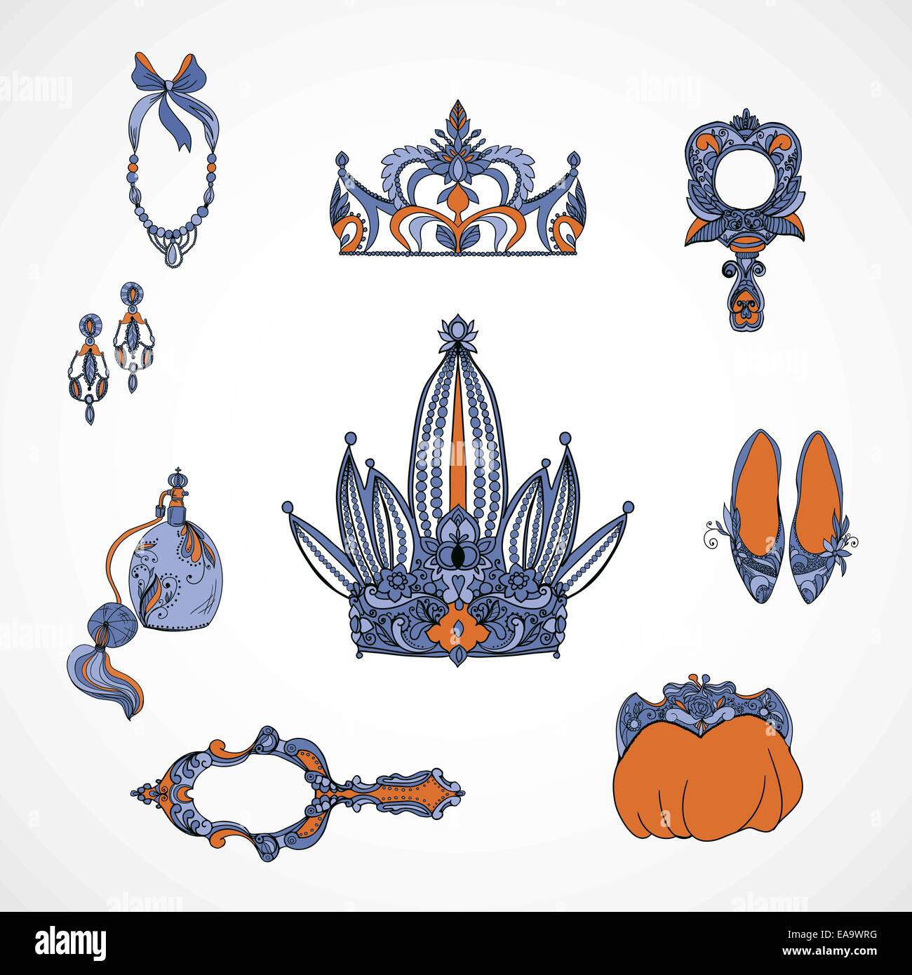 Princess accessories Stock Vector Images - Alamy