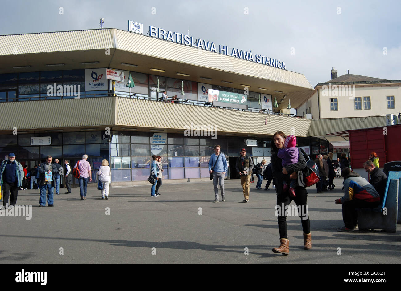 Exterior view of main train station in Bratislava, Slovakia Stock Photo ...