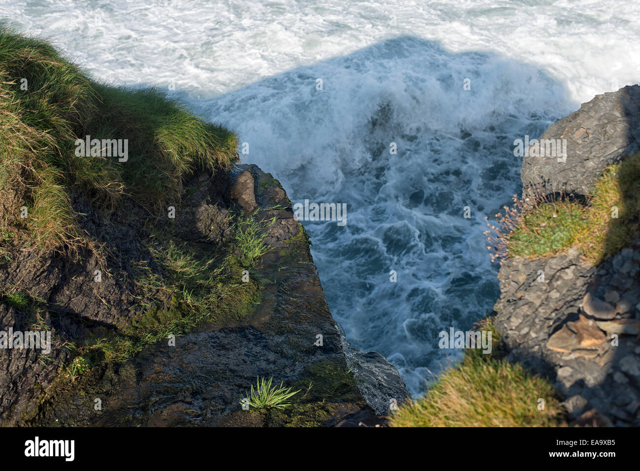steam falling off the cliffs edge Stock Photo - Alamy