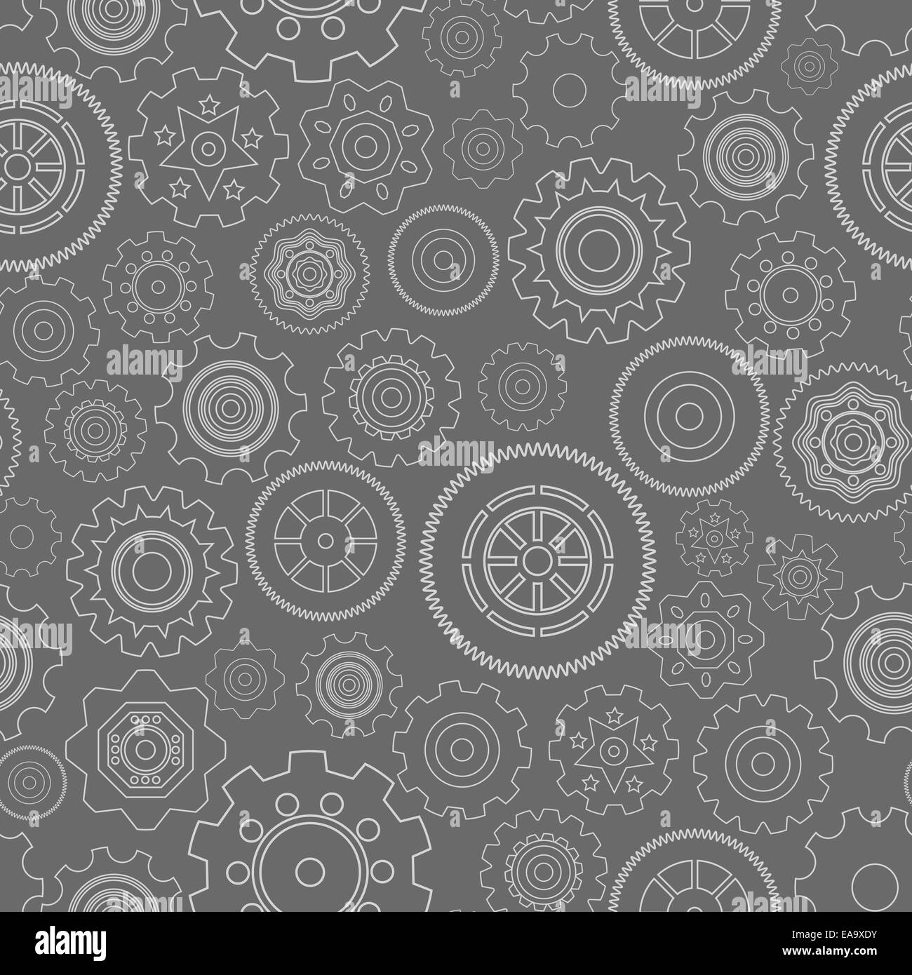 Dark seamless gear wheels pattern background vector illustration Stock ...