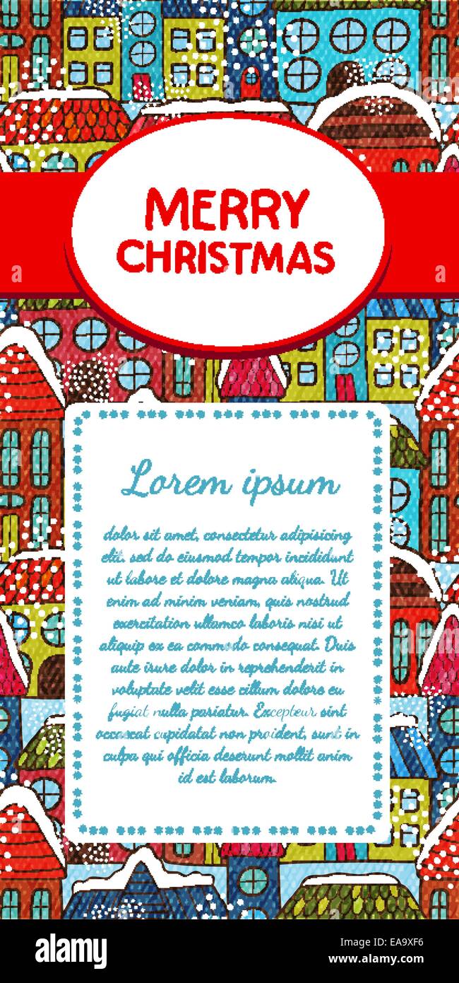 Christmas invitation card design template vector illustration Stock ...