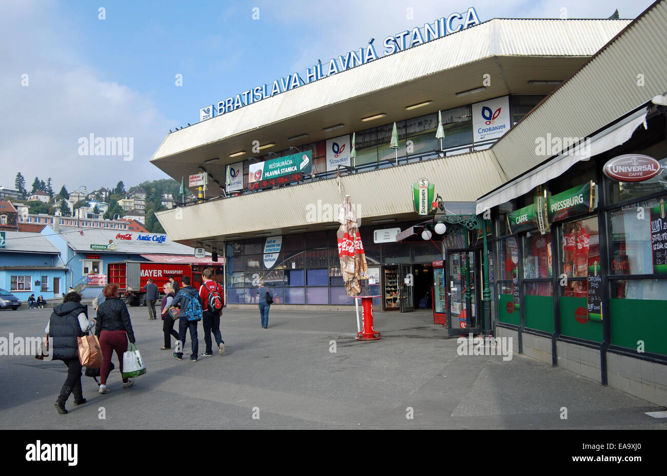 Exterior view of Bratislava main train station in Slovakia Stock Photo ...