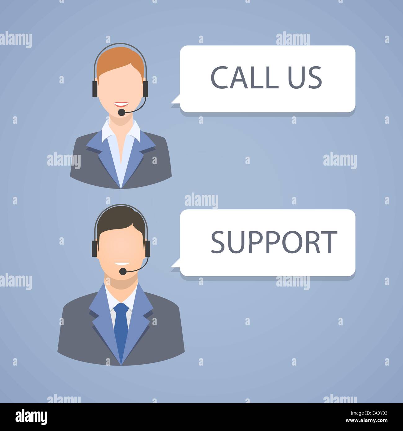Call center support emblem Stock Vector Images - Alamy