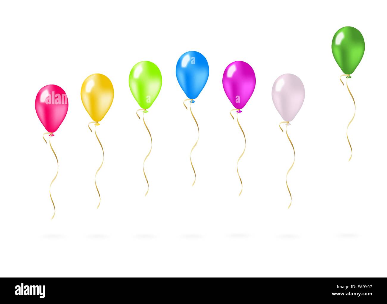 Balloons in a row Stock Vector Images - Alamy
