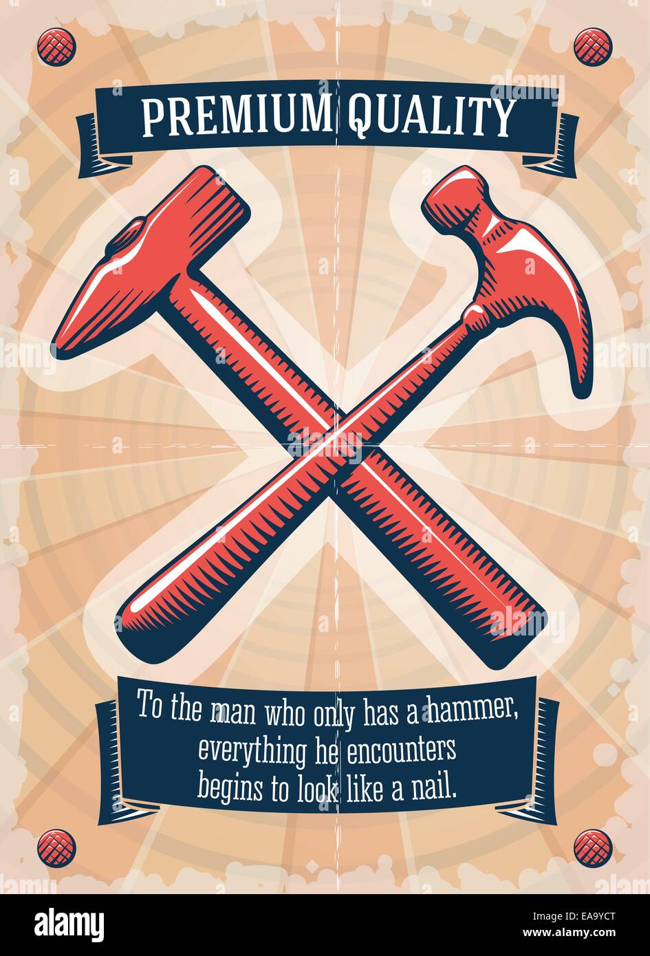 Vintage Hammer Vector