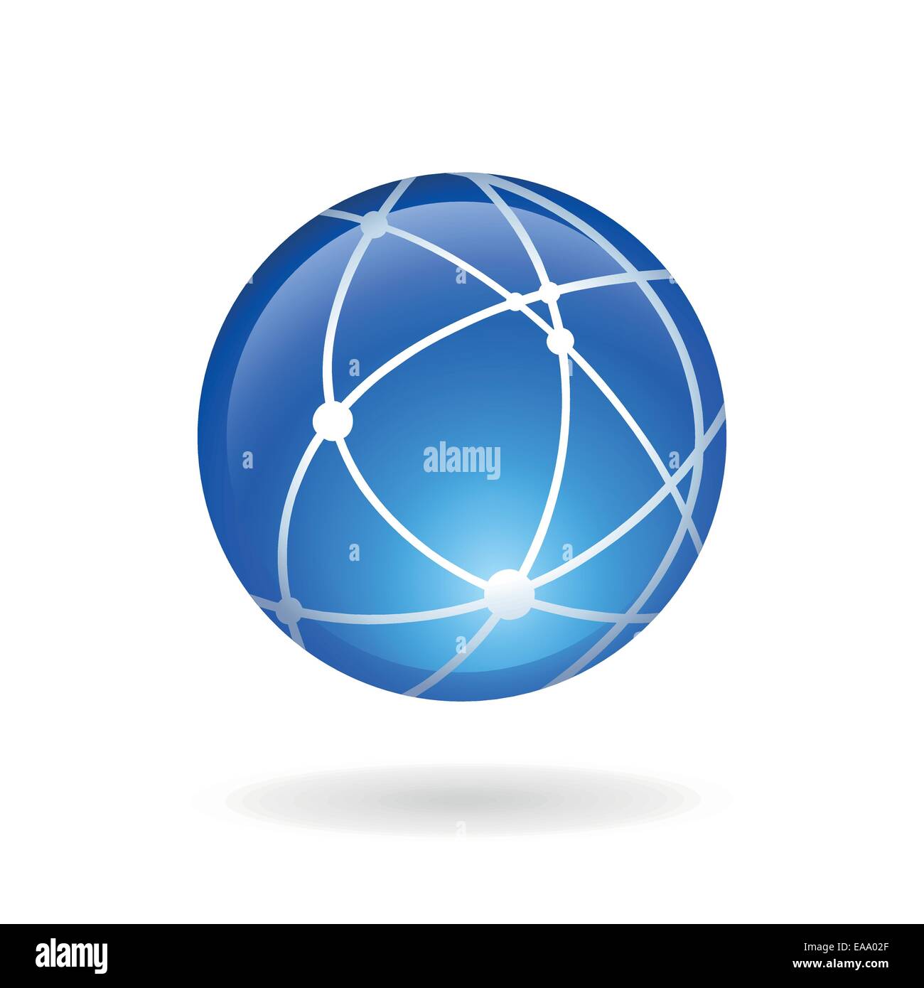 Global technology or social network icon isolated vector illustration ...