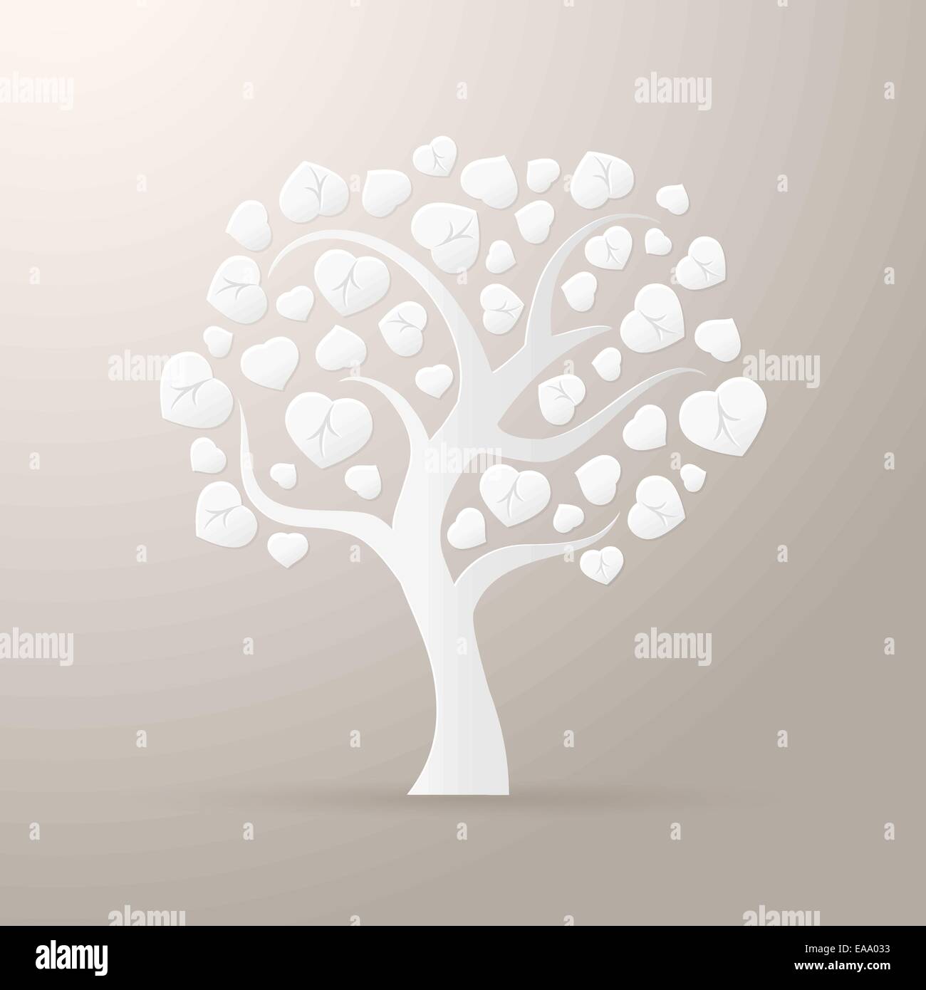 Paper tree icon poster isolated vector illustration Stock Vector Image ...