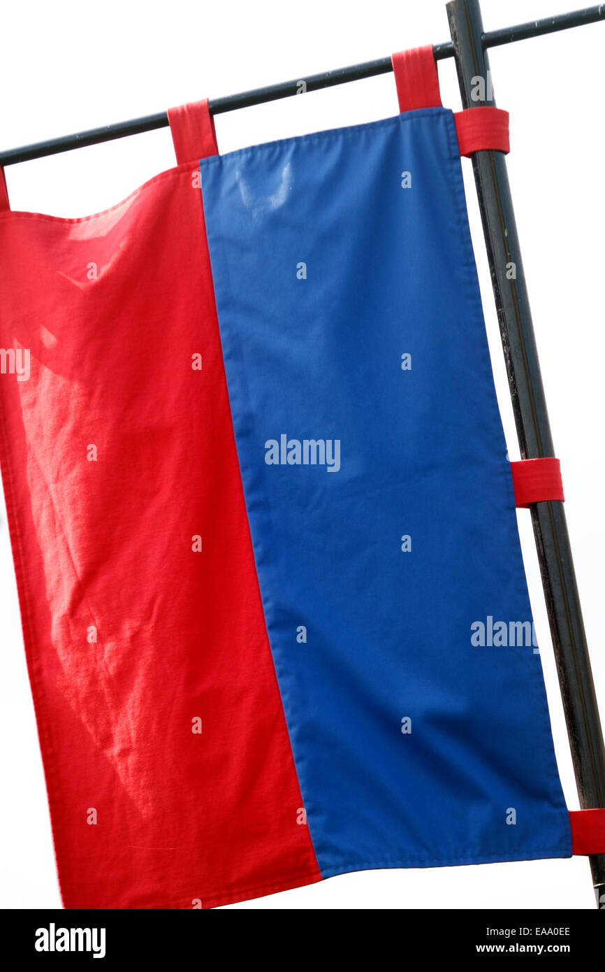 Split field Red/Gules and Blue/Azure Stock Photo - Alamy