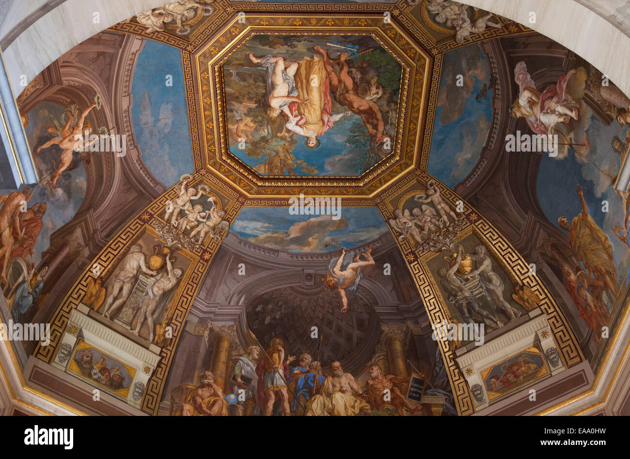 Ceiling of Hall of the Muses inside Vatican Museum (UNESCO World ...