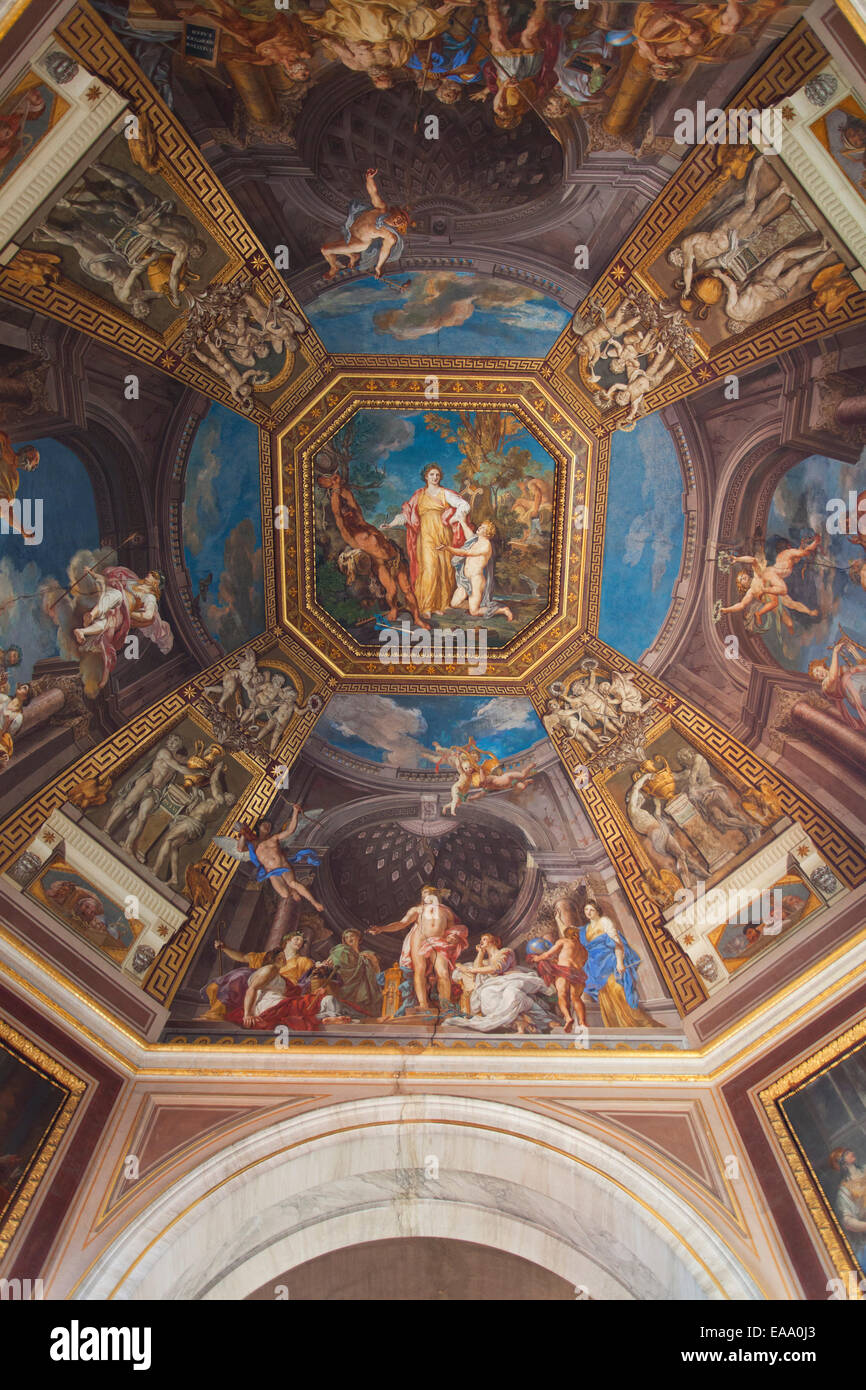 Ceiling of Hall of the Muses inside Vatican Museum (UNESCO World Heritage Site), Vatican City ...