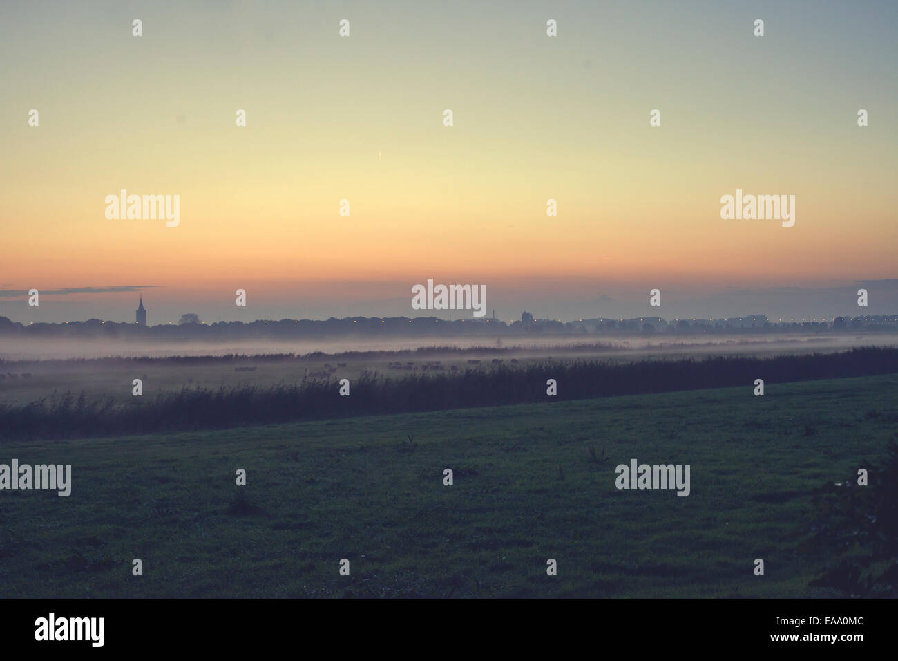 Fog and sunset hi-res stock photography and images - Alamy
