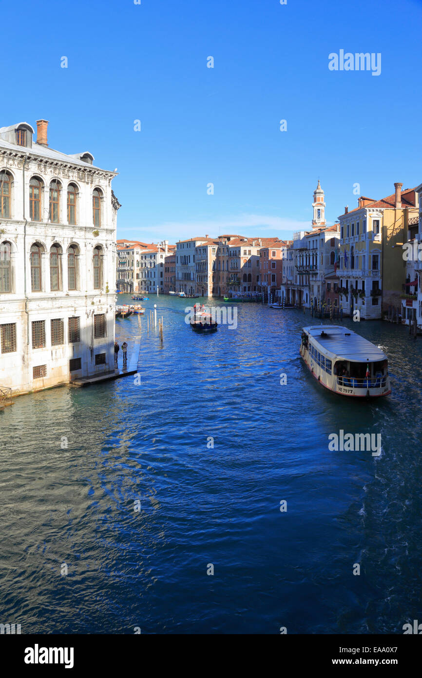 Vaporetto water bus on the Grand Canal in Venice, Italy Stock Photo - Alamy