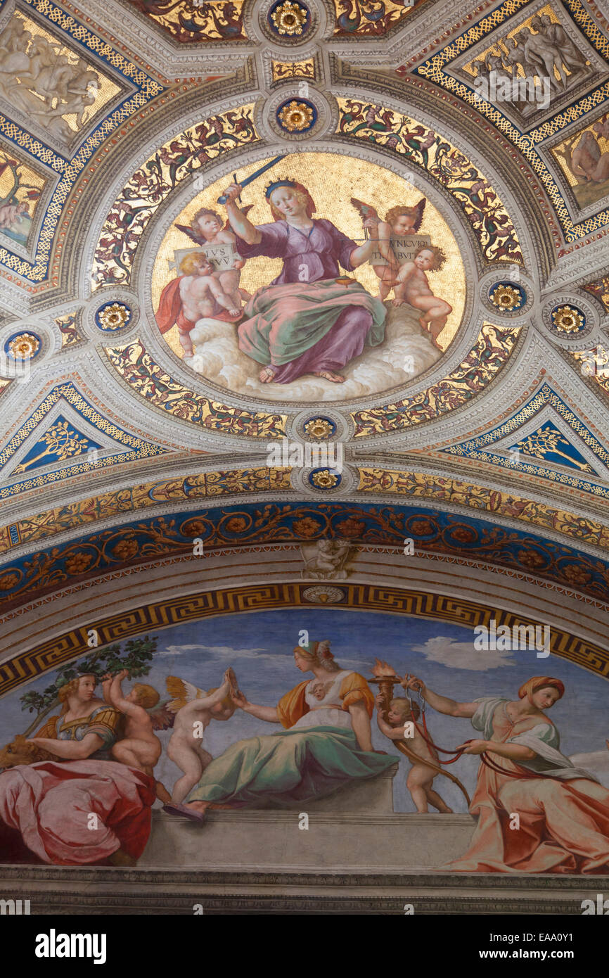 Ceiling of Room of the Signature inside Vatican Museum (UNESCO World ...